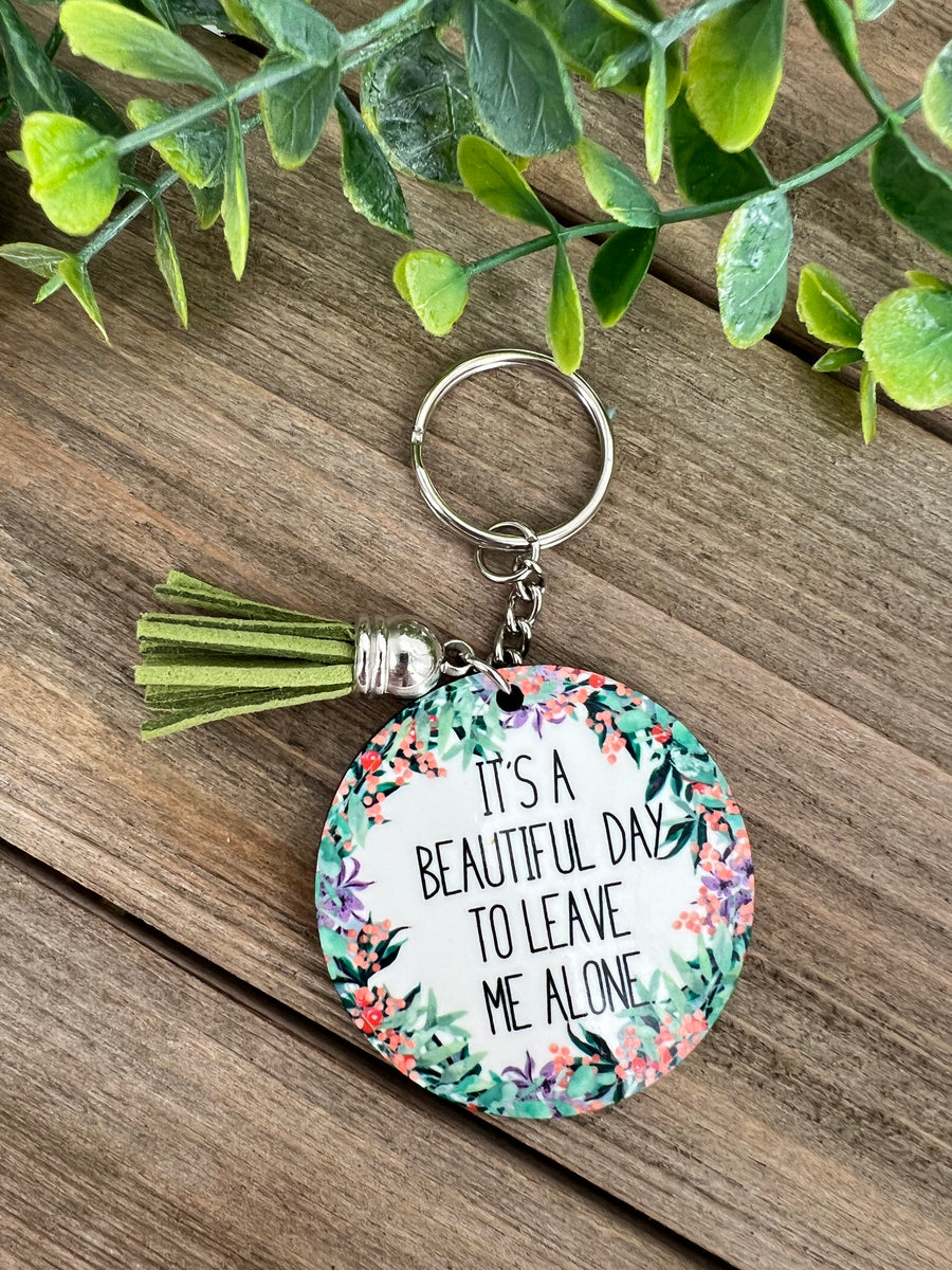Leave Me Alone Keychain – Peck Projects Design Co