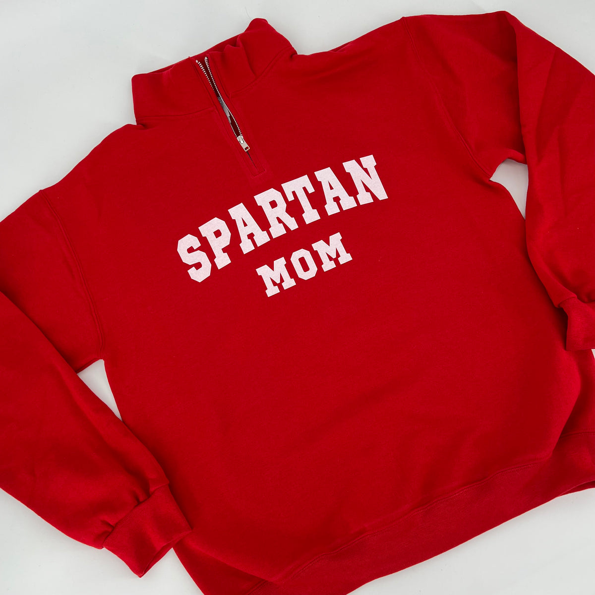 Spartan Mom Quarter Zip Sweatshirt – Peck Projects Design Co